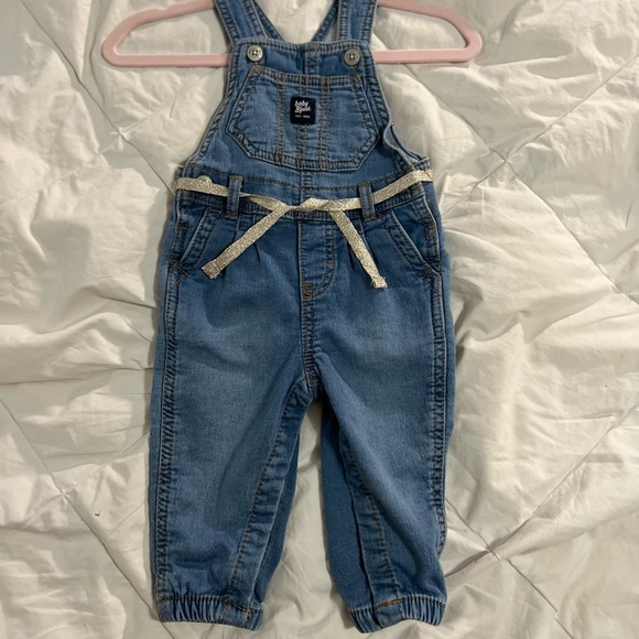 OshKosh B'gosh | One Pieces | Adorable Jean Overalls With Gold Belt ...